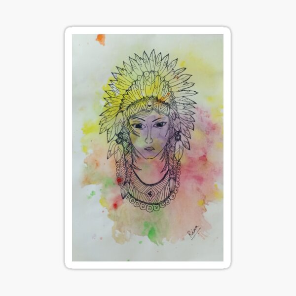 "Red Indian" Sticker by RiaaM | Redbubble