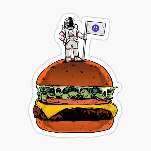 "Space Burger" Sticker by carbine | Redbubble