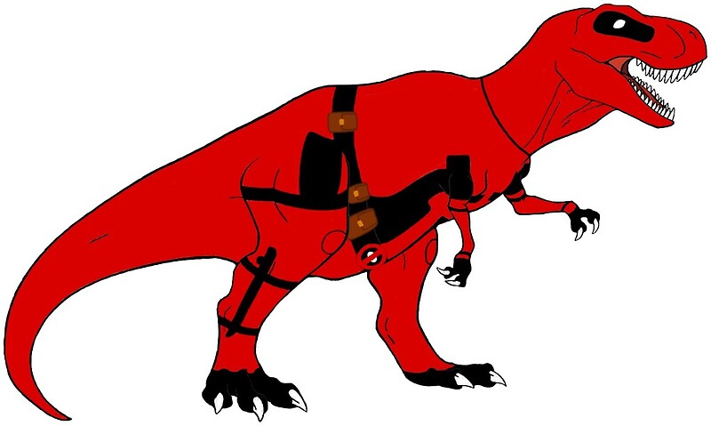 "Deadpool reference- All dinosaurs feared the t-rex" by Wadewocks ...