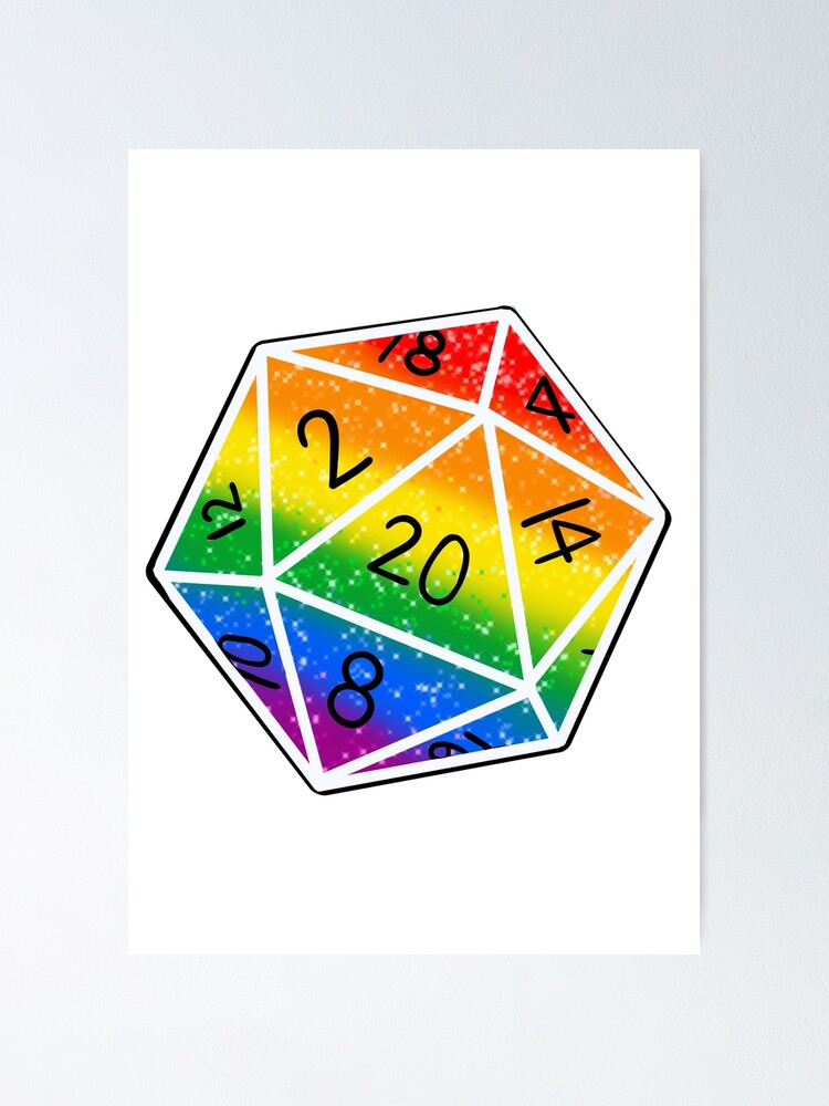 "Gay Pride D20" Poster by FelixSin | Redbubble