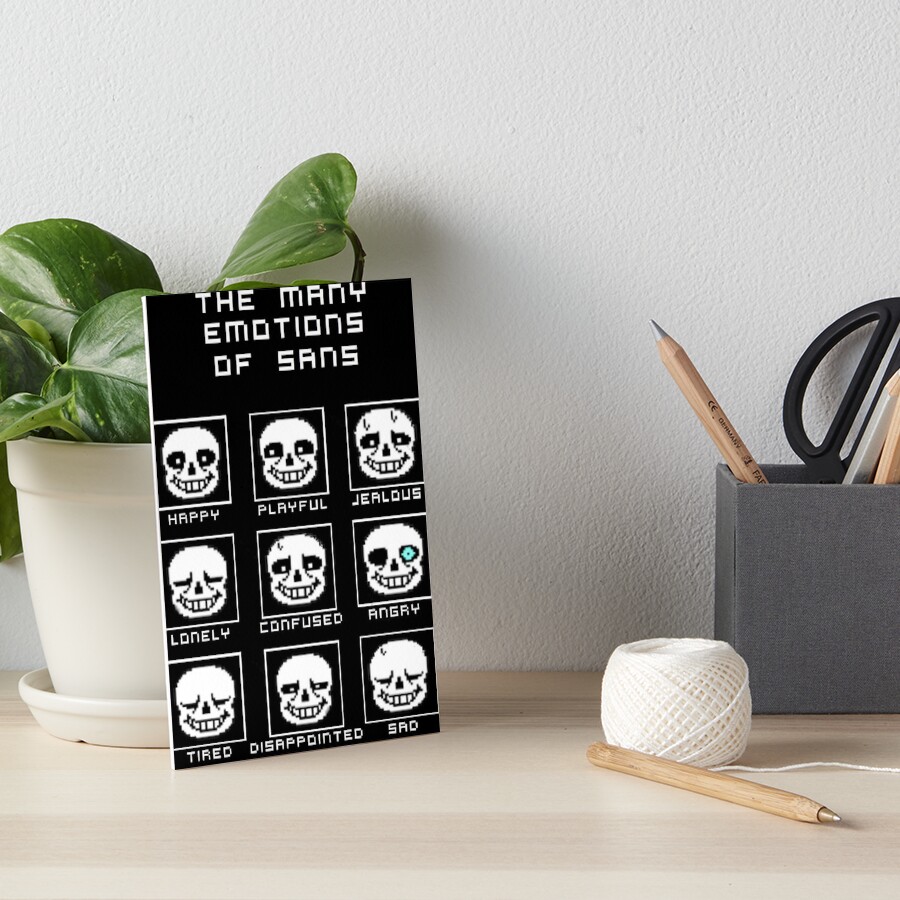 "The Many Emotions Of Sans - Undertale" Poster for Sale by ...
