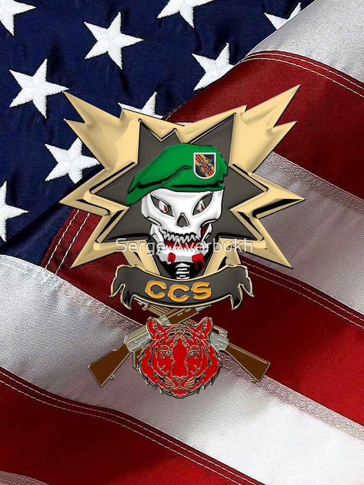 "Command and Control South - MACV-SOG CCS Patch over American Flag ...