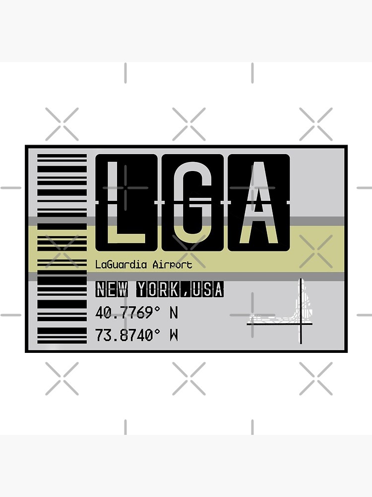 "LGA LaGuardia Airport • Airport Code • Bag Tag Taxiway Design" Pin by ...