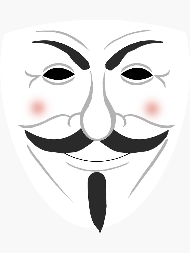 "Anonymous Mask" Sticker for Sale by argoseyes | Redbubble