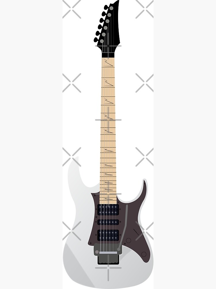 Ibanez White Guitar Premium Matte Vertical Poster