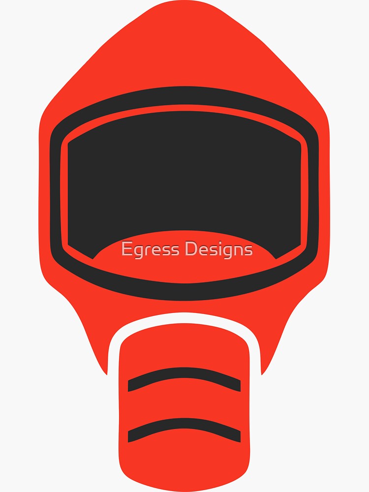 "Emergency Escape Mask (or Smoke Hood, or Gas Mask) Sign" Sticker by ...