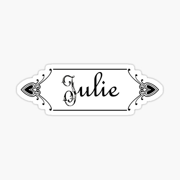 "Julie name - Vintage Floral Design" Sticker by Vintage-TM | Redbubble