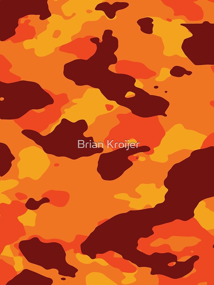 "Orange Camo" T-shirt for Sale by bkroijer | Redbubble | camo graphic t ...