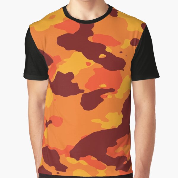 "Orange Camo" T-shirt for Sale by bkroijer | Redbubble | camo graphic t ...