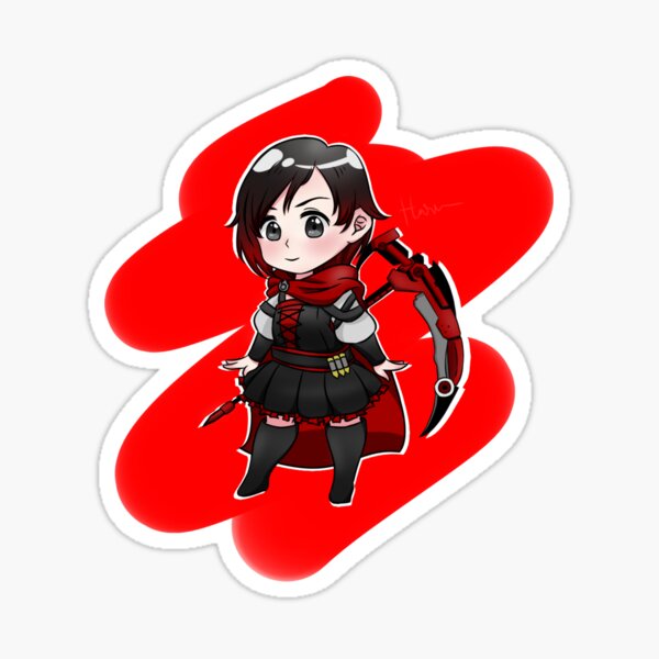 "Ruby Rose RWBY Merch by haru.haruru_" Sticker by haru-haruru | Redbubble
