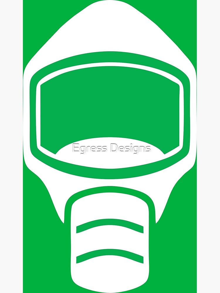 "Emergency Escape Mask (or Smoke Hood, or Gas Mask) Sign" Art Print by ...