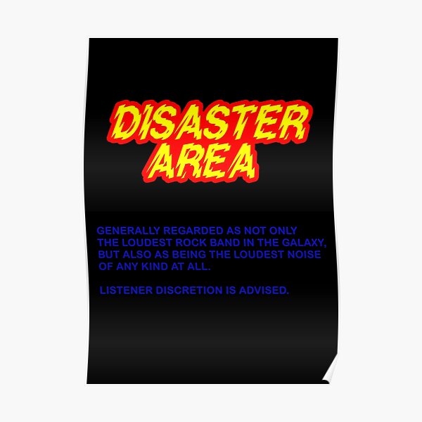 "Disaster Area - Listener Discretion Is Advised." Poster for Sale by ...