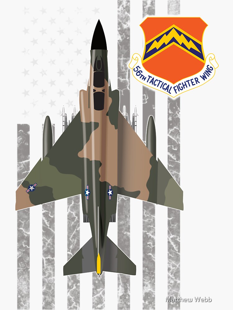 "F-4D Phantom and United States Flag 56th Tactical Fighter Wing ...