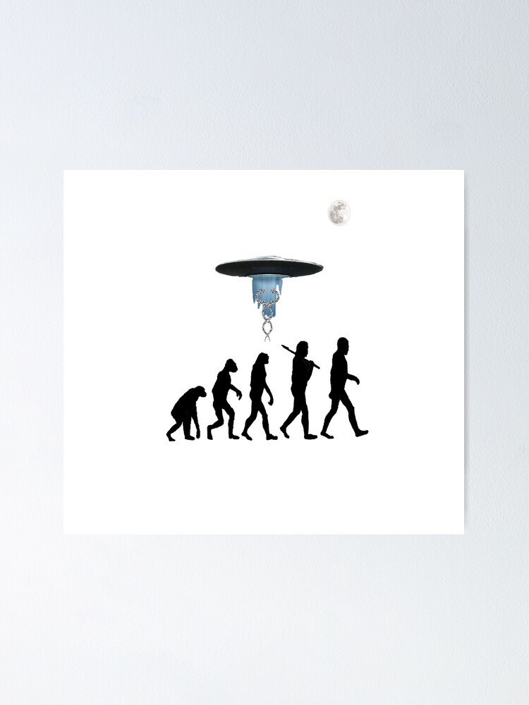"Human evolution alien intervention annunaki light background" Poster ...