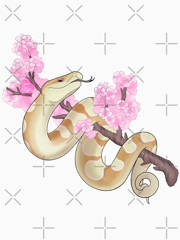 "Pink Sakura Ball Python: Banana" T-shirt for Sale by KailaniPinonArt ...