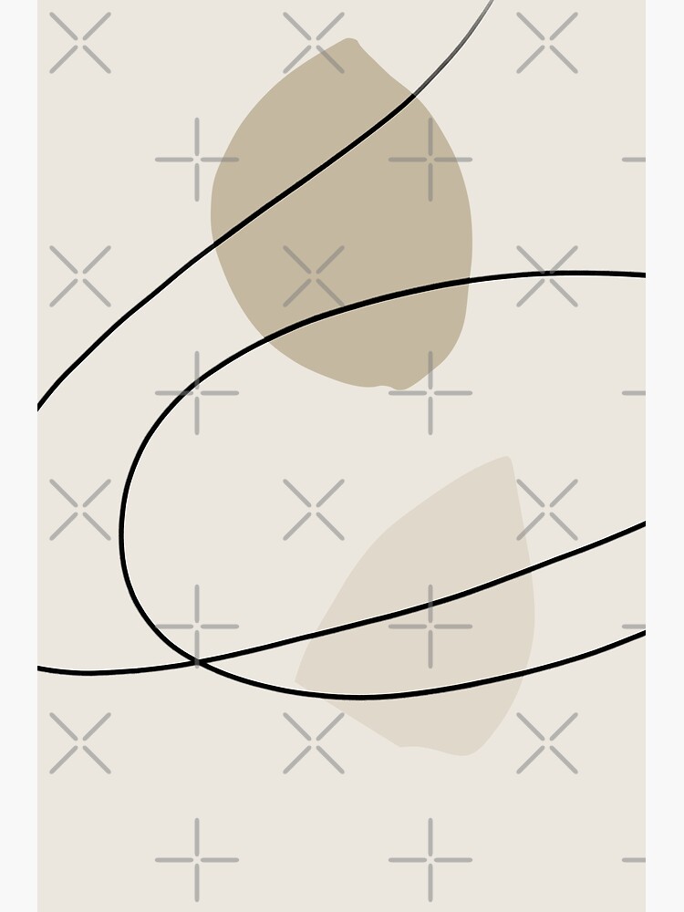 "Neutral tones, abstract shapes & line drawing." Poster for Sale by ...