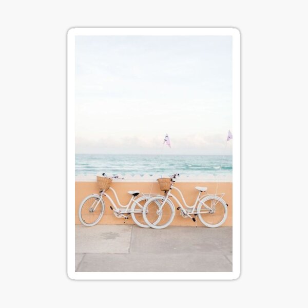 "beach bikes vibes sticker" Sticker for Sale by danascannell | Redbubble