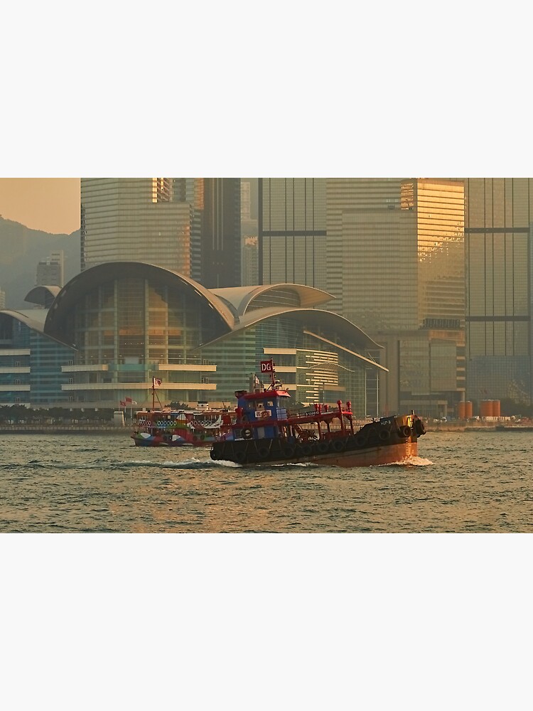 "Shipping in Hong Kong harbour." Sticker for Sale by belfastlough ...