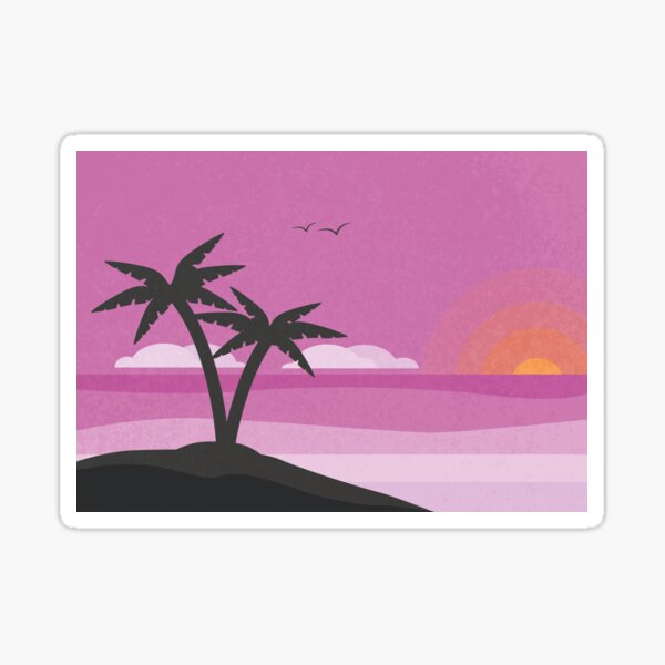 "Sunset Beach" Sticker for Sale by SWhite150 | Redbubble