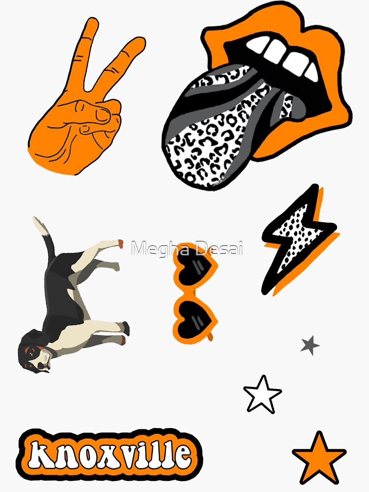 "university of tennessee utk knoxville sticker pack" Sticker for Sale ...