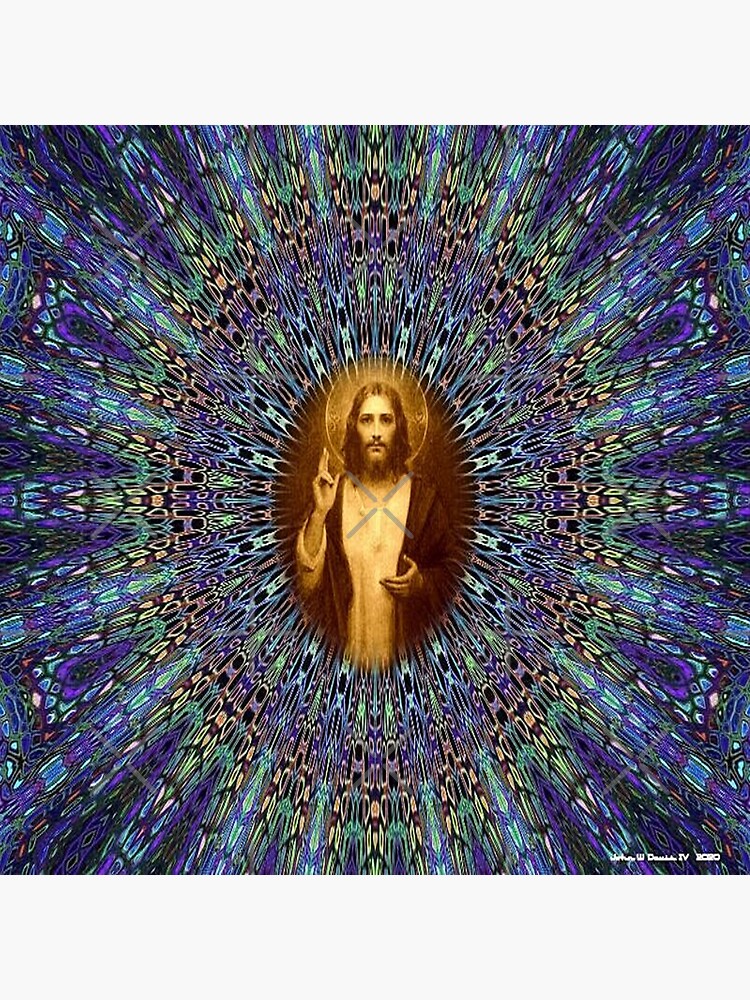 "Jesus God Multicolor Geometry Pattern" Sticker for Sale by ...