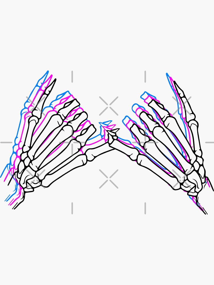 "Skeleton Pinky Promise " Sticker for Sale by dorawaite | Redbubble