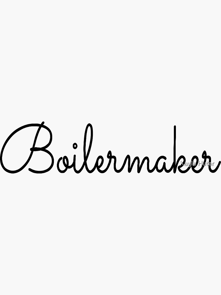 "Boilermaker script mask white " Sticker by knhuter | Redbubble