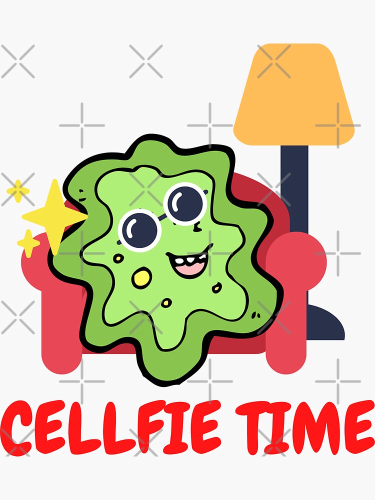Pegatina «CELLFIE TIME CUTE FUNNY Células CIENTÍFICO DE LABORATORIO ...