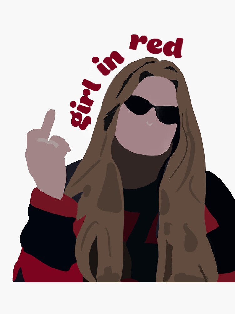 "girl in red sticker" Sticker for Sale by sarahwiner | Redbubble