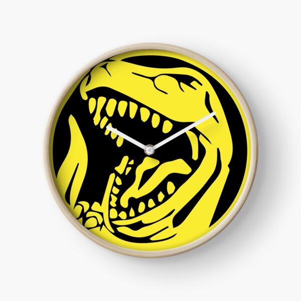 "Mighty morphin Power Rangers Red Ranger Power coin" Clock for Sale by ...