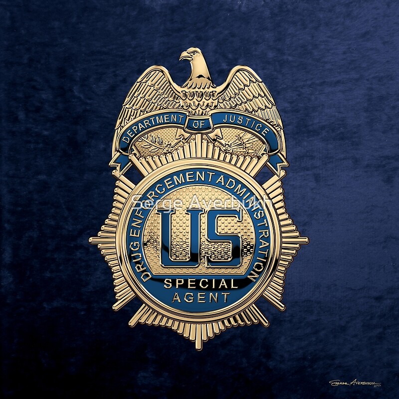 "Drug Enforcement Administration - DEA Special Agent Badge over Blue ...