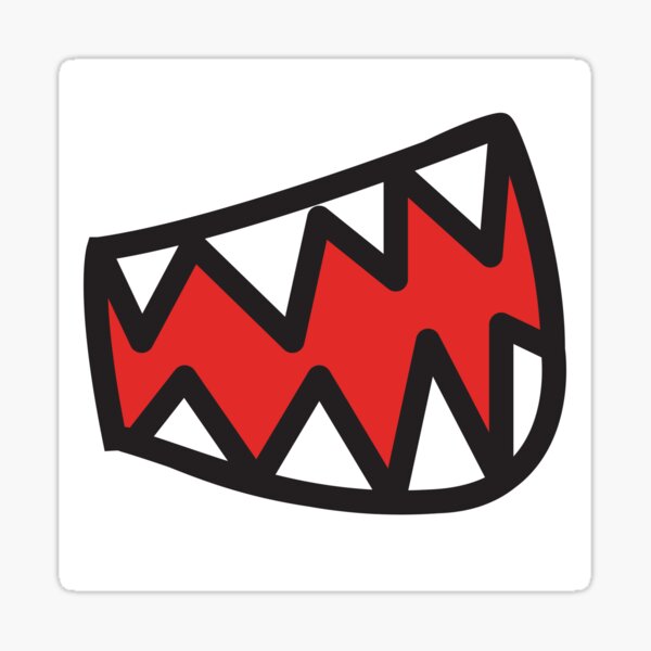 "Sharp teeth " Sticker for Sale by DragPetrov | Redbubble