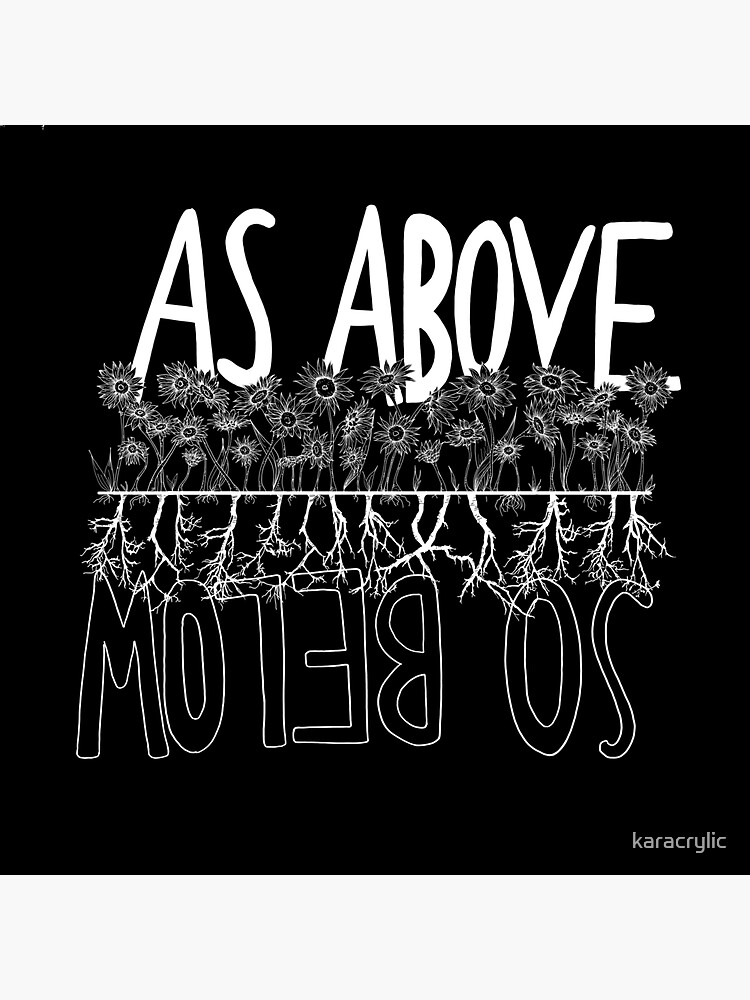 "As Above, So Below" Sticker for Sale by karacrylic | Redbubble