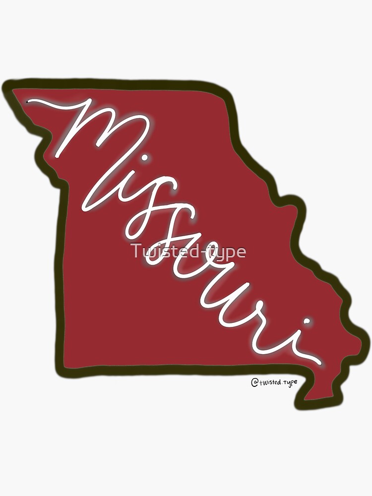 "Missouri State Sticker Maroon" Sticker for Sale by Twisted-type ...