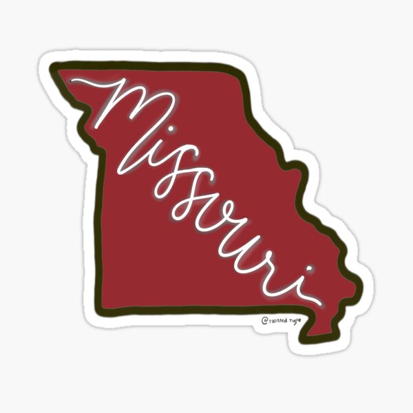 "Missouri State Sticker Maroon" Sticker for Sale by Twisted-type ...