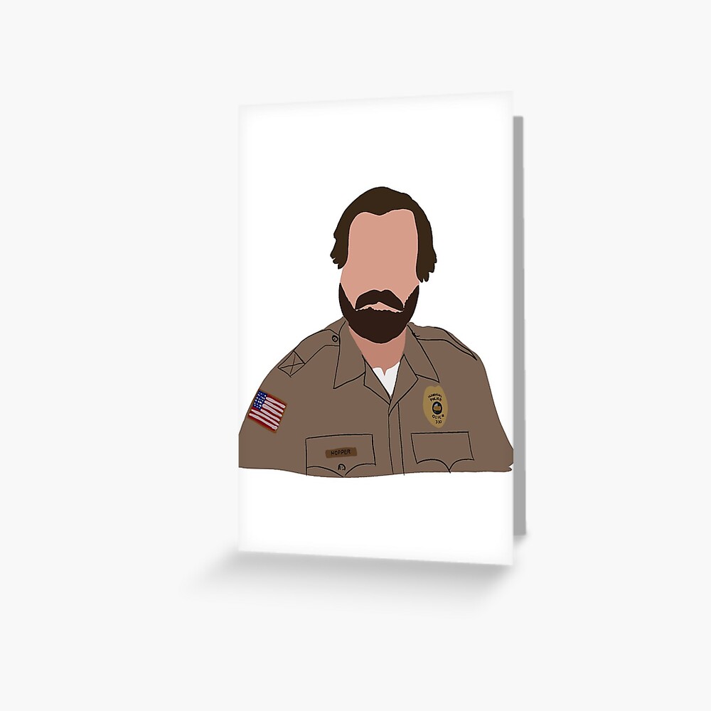 "stranger things hopper sticker" Greeting Card for Sale by Sara008 ...