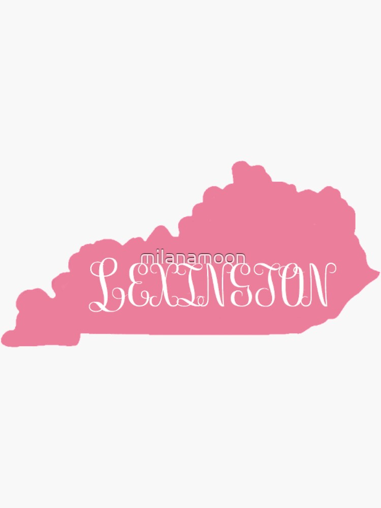 "Lexington, KY Pink " Sticker by milanamoon | Redbubble