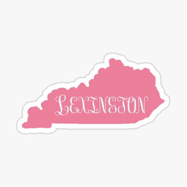 "Lexington, KY Pink " Sticker by milanamoon | Redbubble