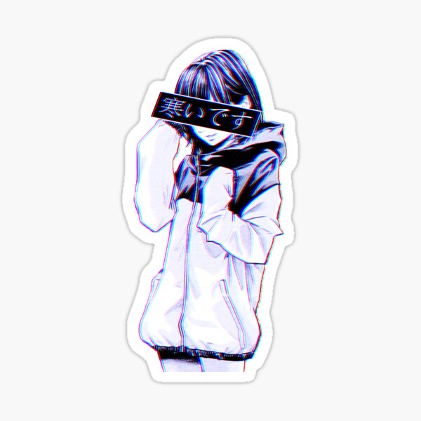 "COLD- SAD JAPANESE ANIME AESTHETIC" Sticker for Sale by PoserBoy ...