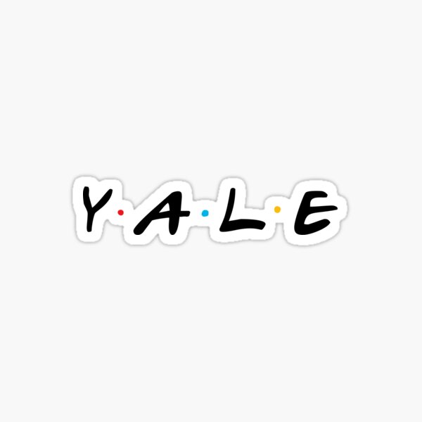 "Yale friends " Sticker for Sale by laurenfelle | Redbubble