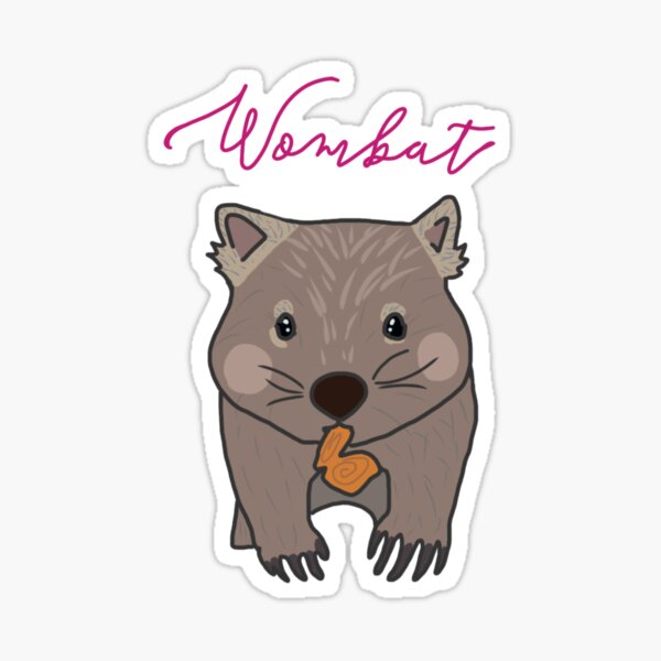 Cartoon Wombat Stickers | Redbubble