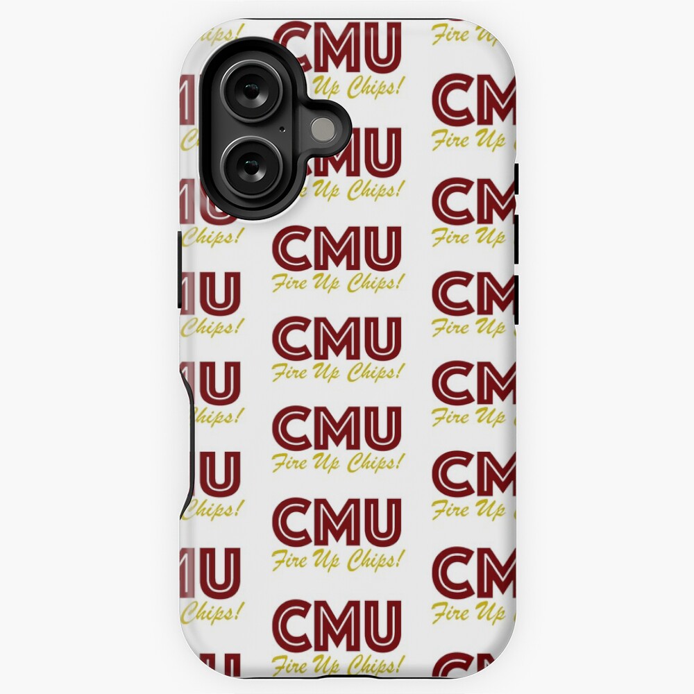 "CMU Central Michigan University Fire Up Chips Design" Sticker for Sale ...