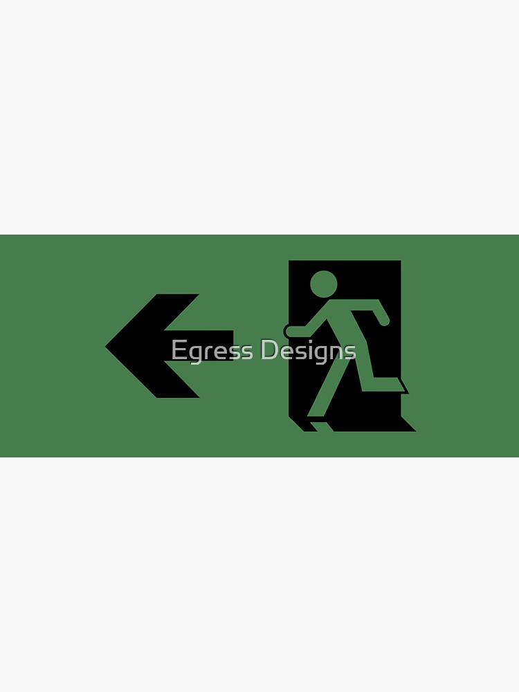 "Running Man Exit Sign, Left Hand Arrow" Sticker for Sale by ...