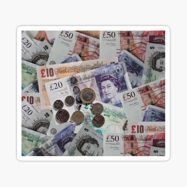 "Pounds Sterling - AMUS0014" Sticker by 3-Starfish | Redbubble