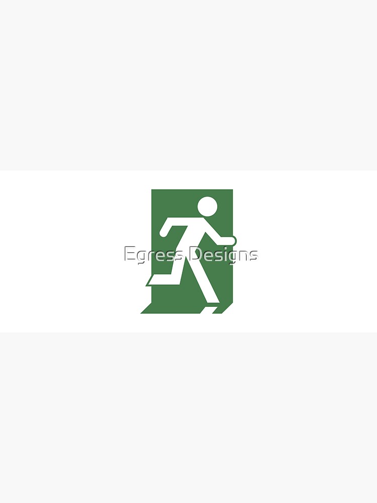"Running Man Exit Sign, Right Hand" Sticker for Sale by cheapexitsigns ...