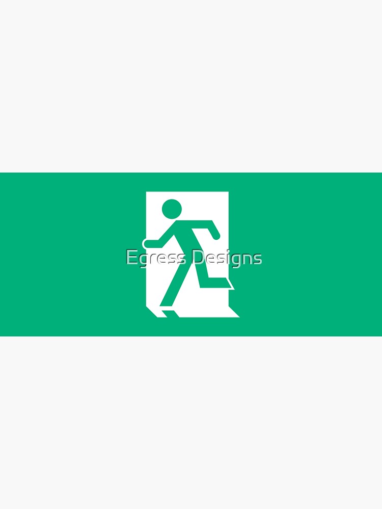 "Running Man Exit Sign, Left Hand" Sticker for Sale by cheapexitsigns ...