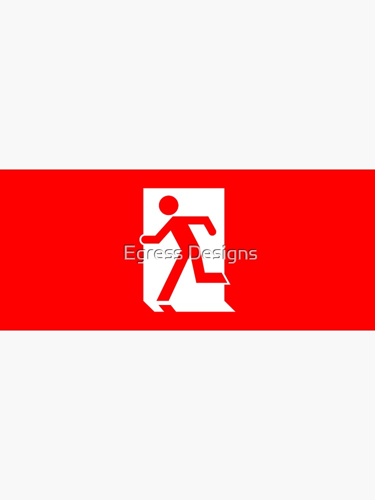 "Running Man Exit Sign, Left Hand" Sticker for Sale by cheapexitsigns ...
