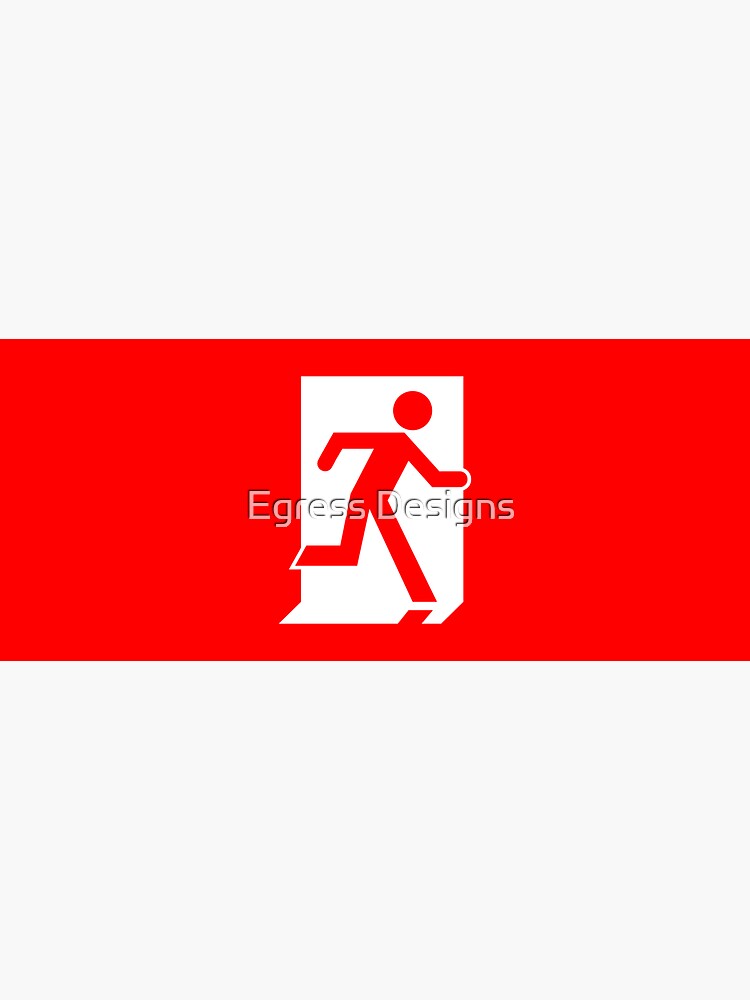 "Running Man Exit Sign, Right Hand" Sticker by cheapexitsigns | Redbubble