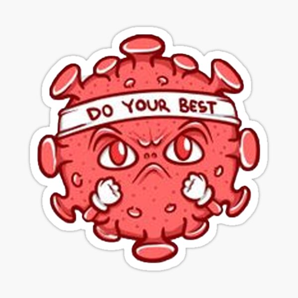 "Virus Cartoon" Sticker by ThedesignerandI | Redbubble
