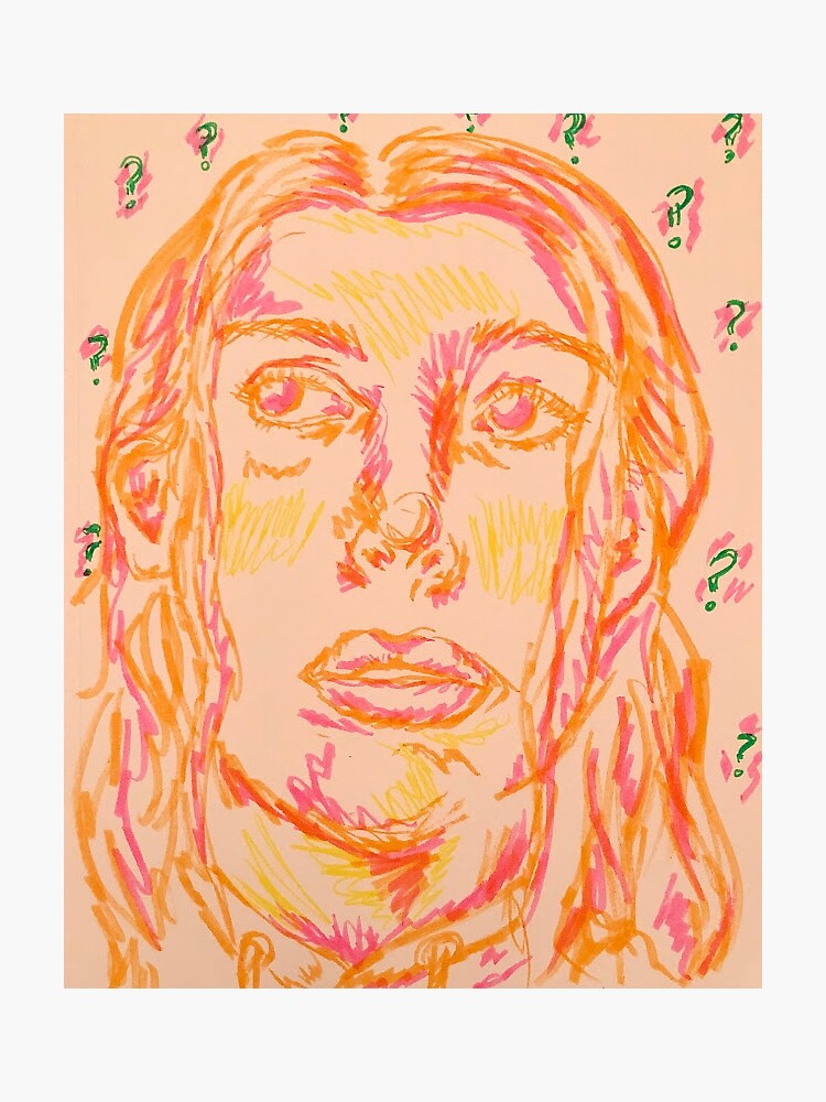 "a big question mark" Sticker by briannamcquade | Redbubble